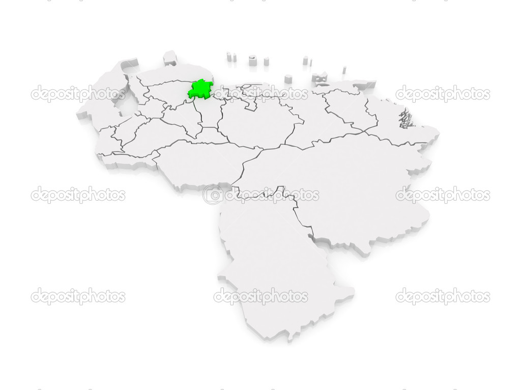 Mapa de Yaracuy. Venezuela . — Fotografia de stock © Tatiana53 #49832889