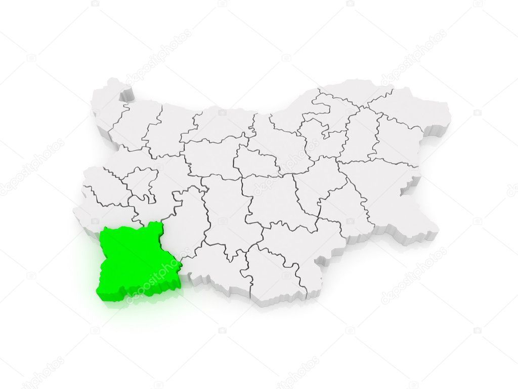 Mapa de Provincia de Blagoevgrad. Países Bajos . — Foto de stock ...