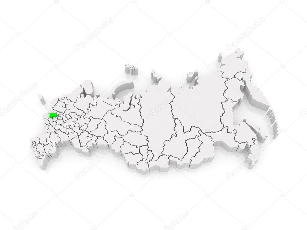Map of the Russian Federation. Kaluga region. — Stock Photo © Tatiana53 ...