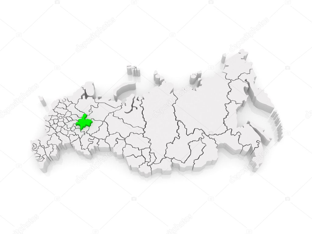 Map of the Russian Federation. Kirov region. — Stock Photo © Tatiana53 ...