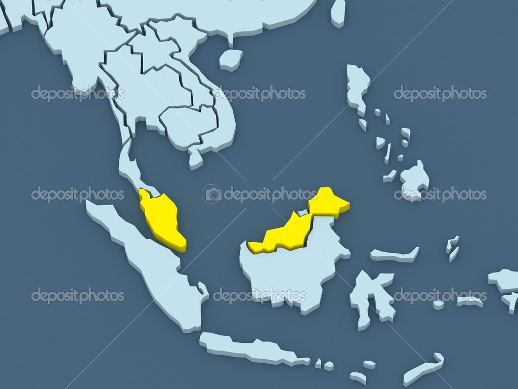 Mapa de mundos. Malasia . — Foto de stock #51188803 © Tatiana53
