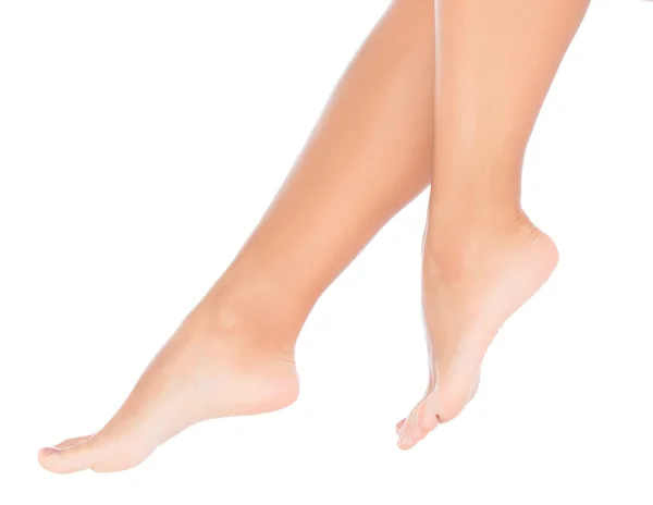 Perfect female legs, isolated on white background — Stock Photo ...