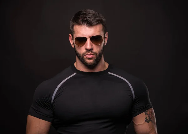 Fitness male model in studio - Stock Image - Everypixel