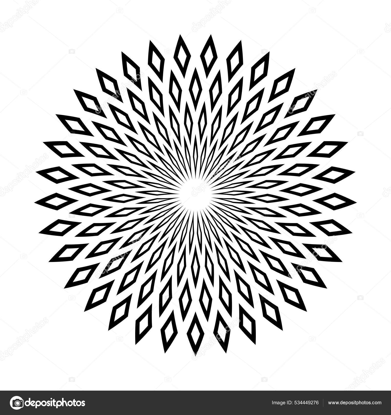 Abstract Art Black And White Patterns Circle