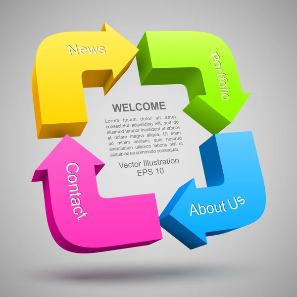 Flowchart with arrows Stock Vector Image by ©eltoro69 #11374765