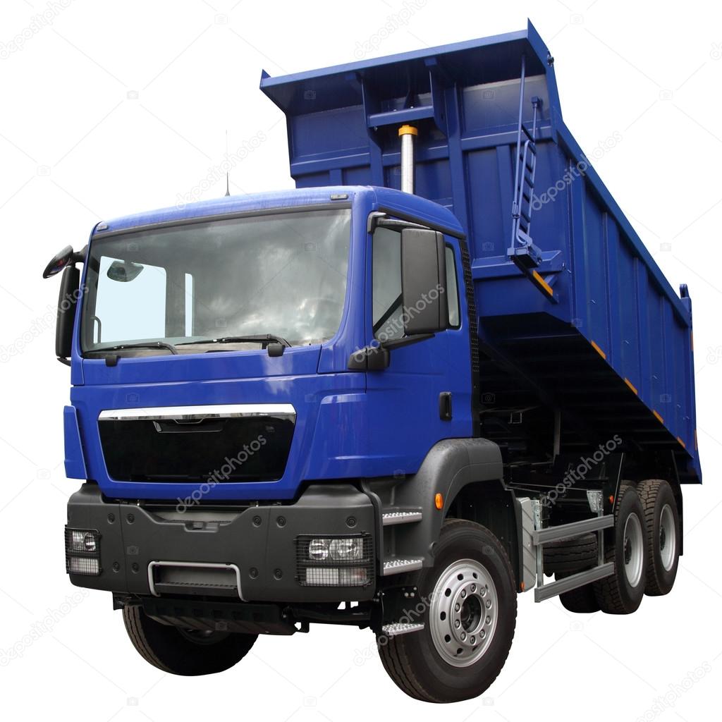 The dark blue lorry – Stock Editorial Photo © kamski #40189849