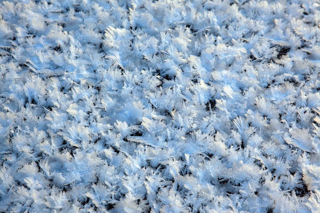 Macro snow crystal textures, background — Stock Photo © spopov #40500939