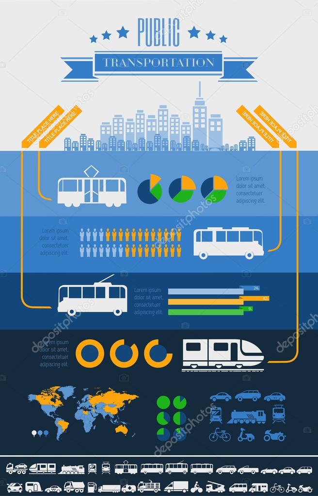 Transportation Infographic Template. Stock Vector Image by ...