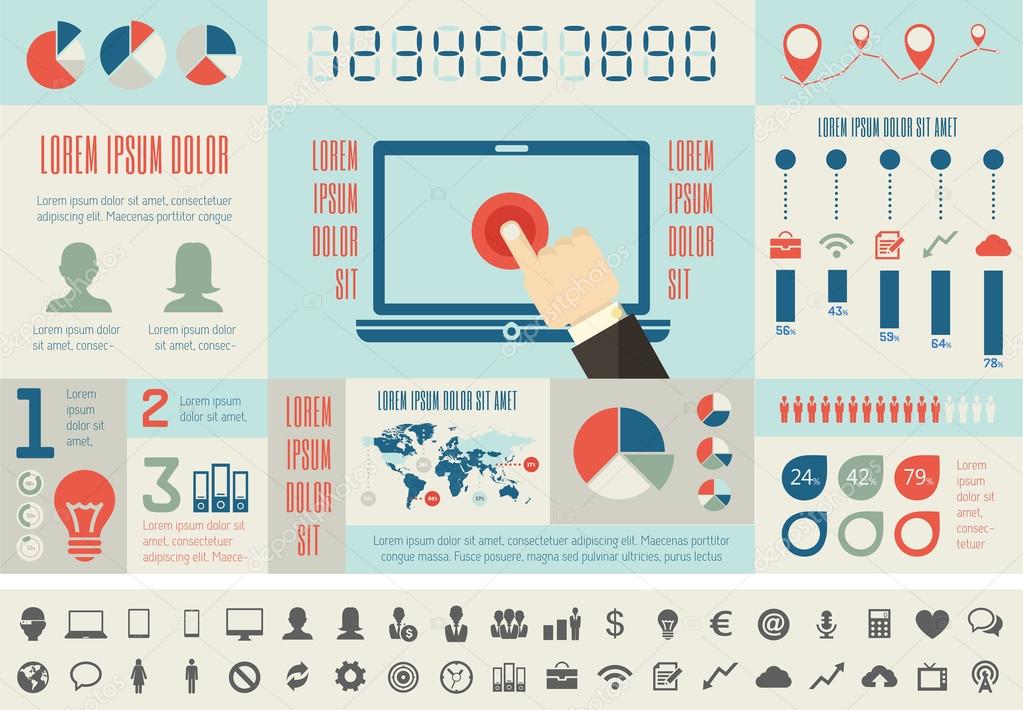 IT Industry Infographic Elements Stock Vector Image by ...