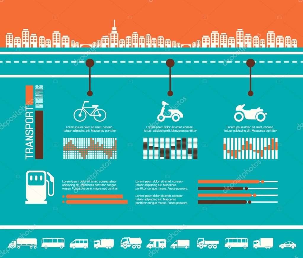 Transportation Infographic Template. Stock Vector Image by ...