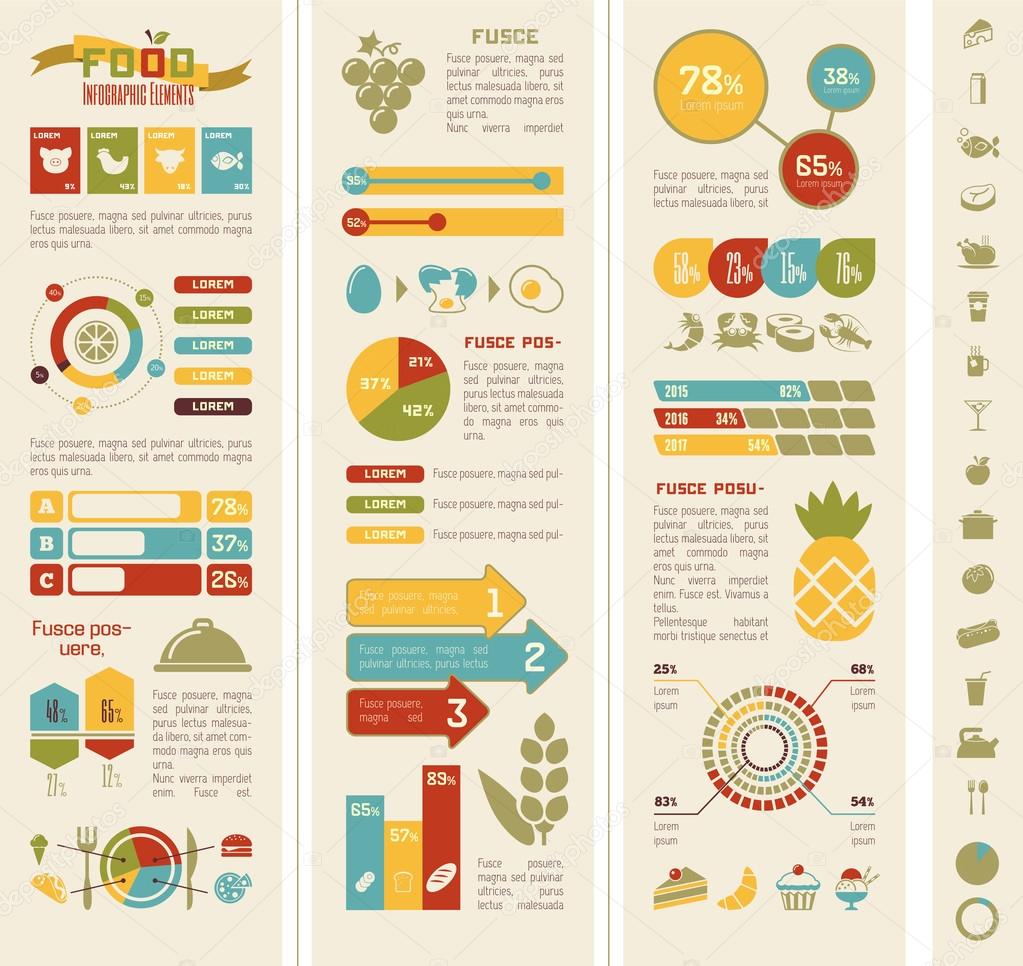 Food Infographic Template. — Stock Vector © VisualGeneration #50231637