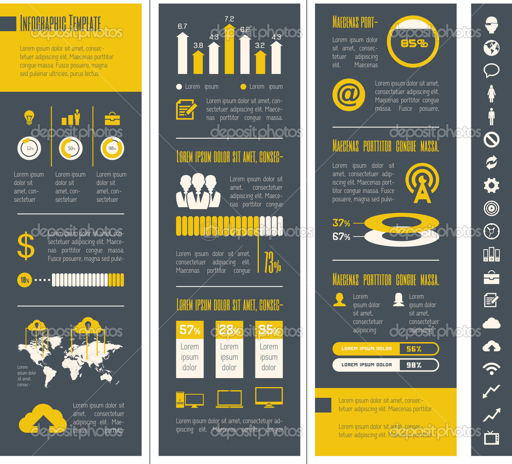 IT Industry Infographic Elements Stock Vector by ©VisualGeneration 50883641