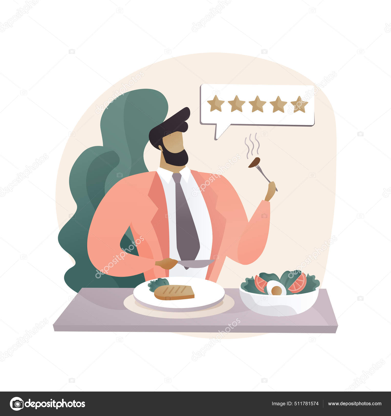 Food critic abstract concept vector illustration. Stock Vector by ...