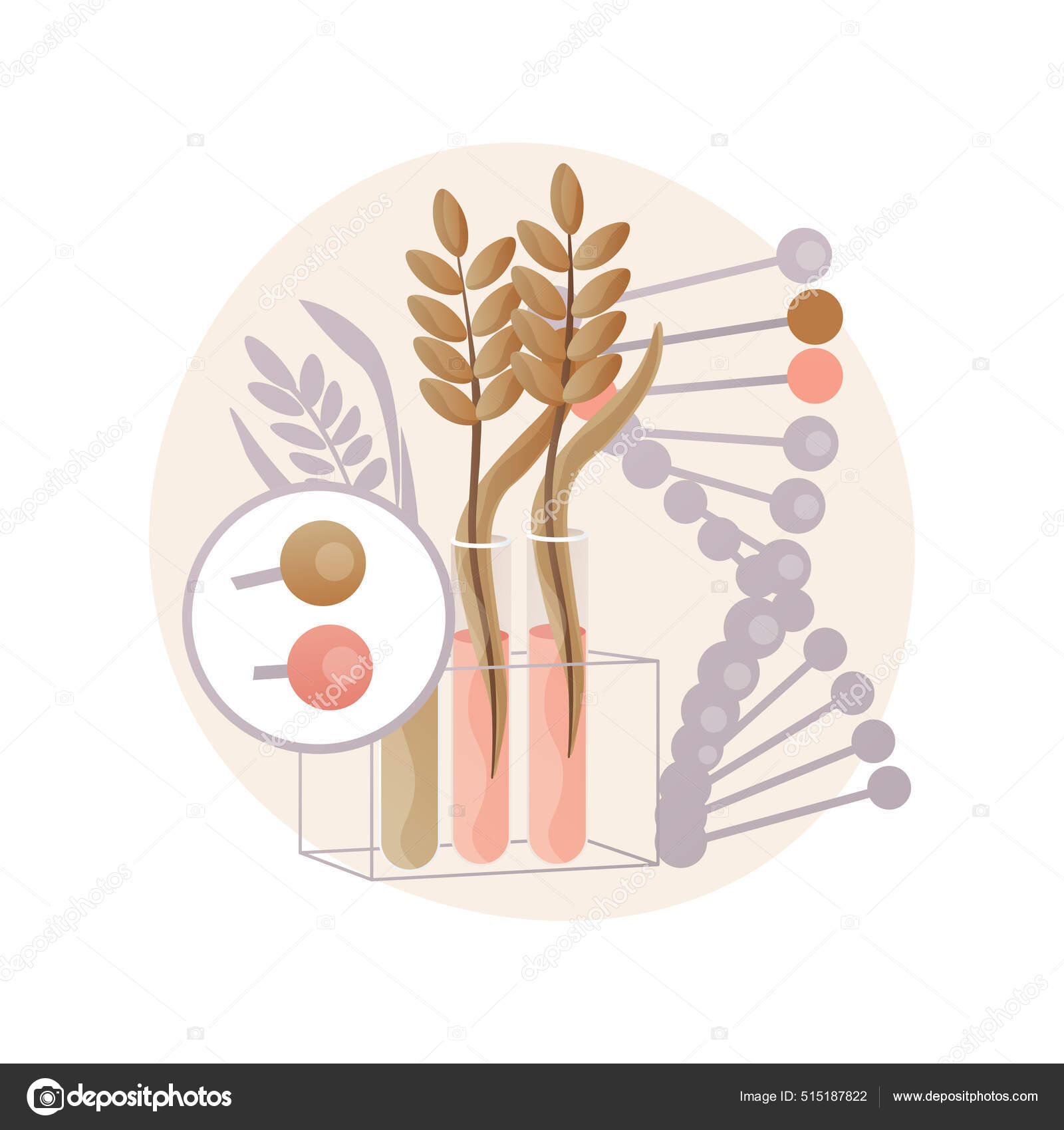 Genetically modified plants abstract concept vector illustration. Stock Illustration by ...