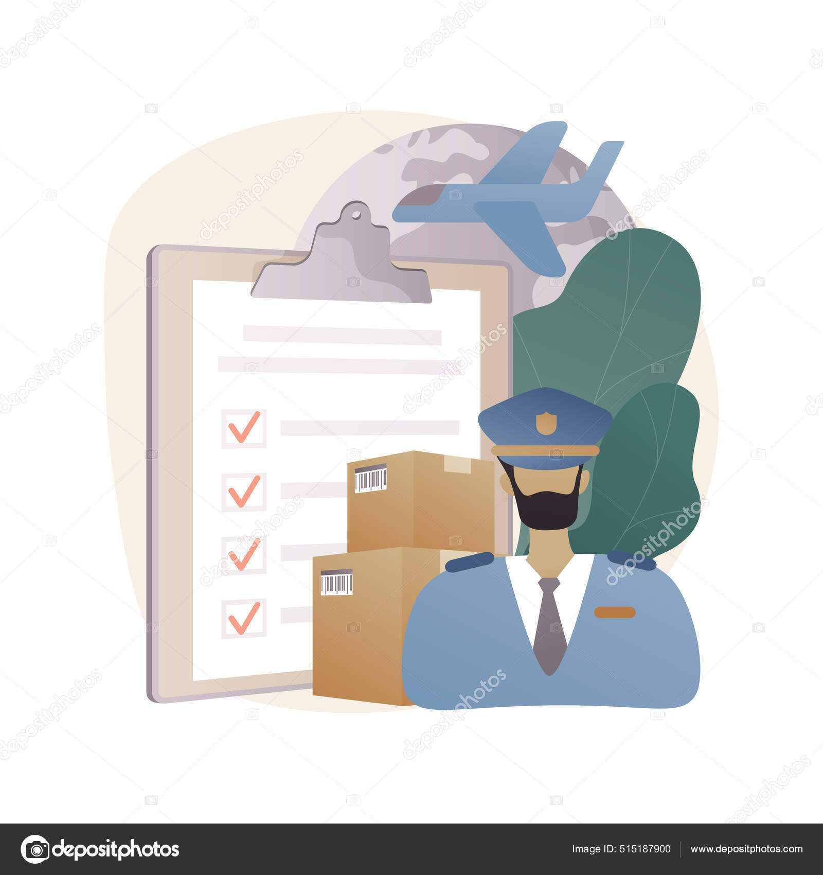 Customs clearance abstract concept vector illustration. Stock Vector by ...