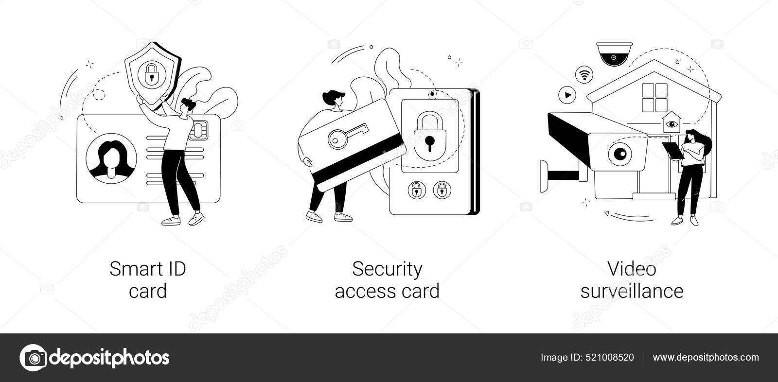 Security and identity verification abstract concept vector ...