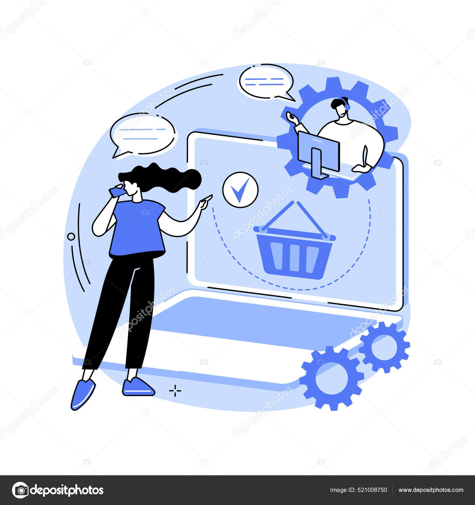 Acknowledgment received abstract concept vector illustration. Stock ...