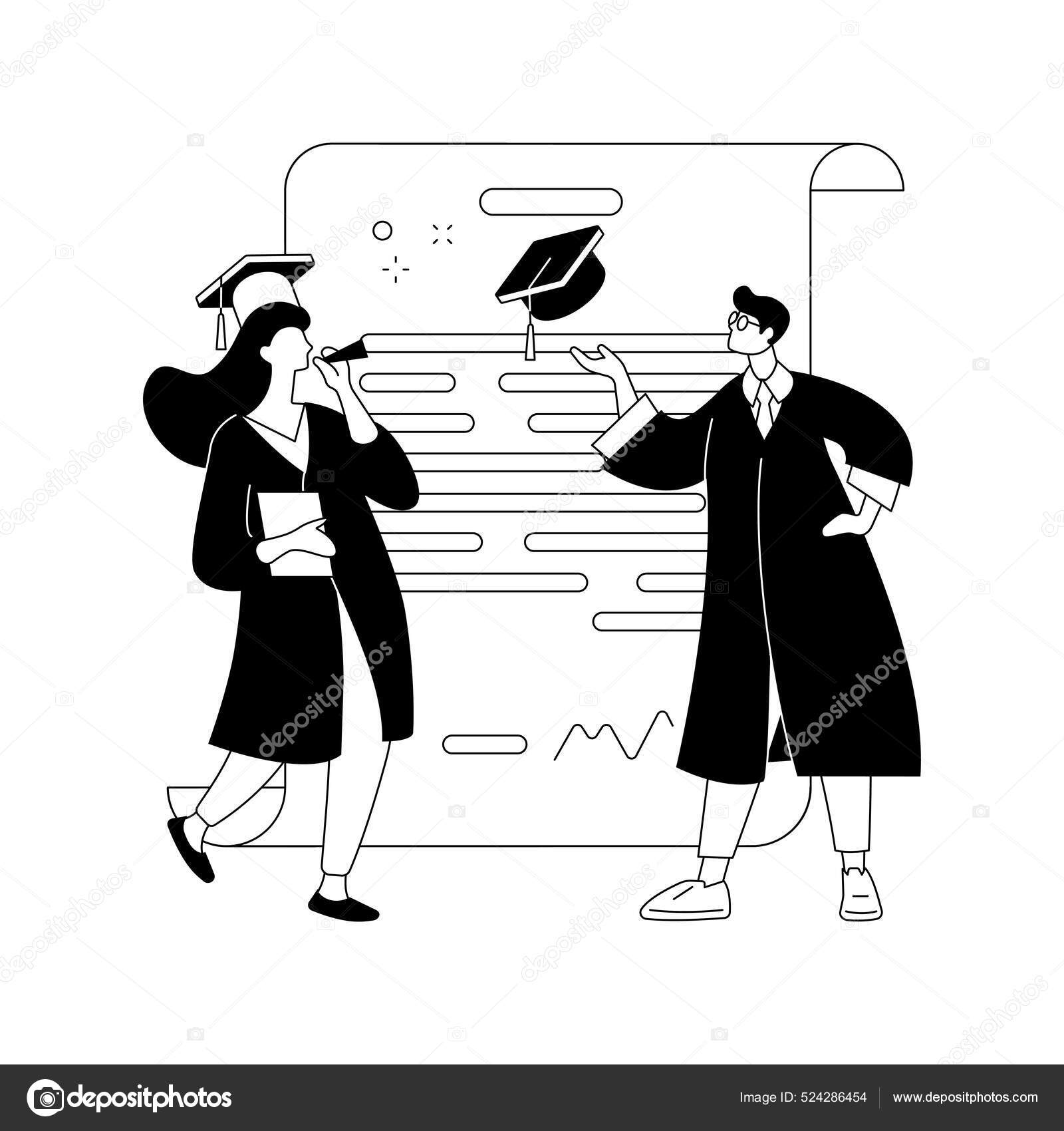 Graduation Day Clipart Black And White