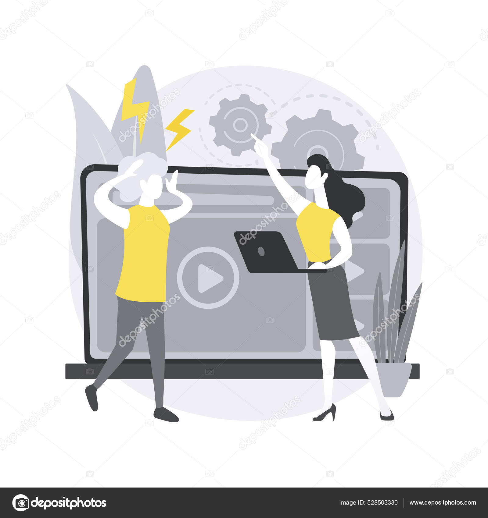 Technology gap abstract concept vector illustration. Stock Vector Image ...
