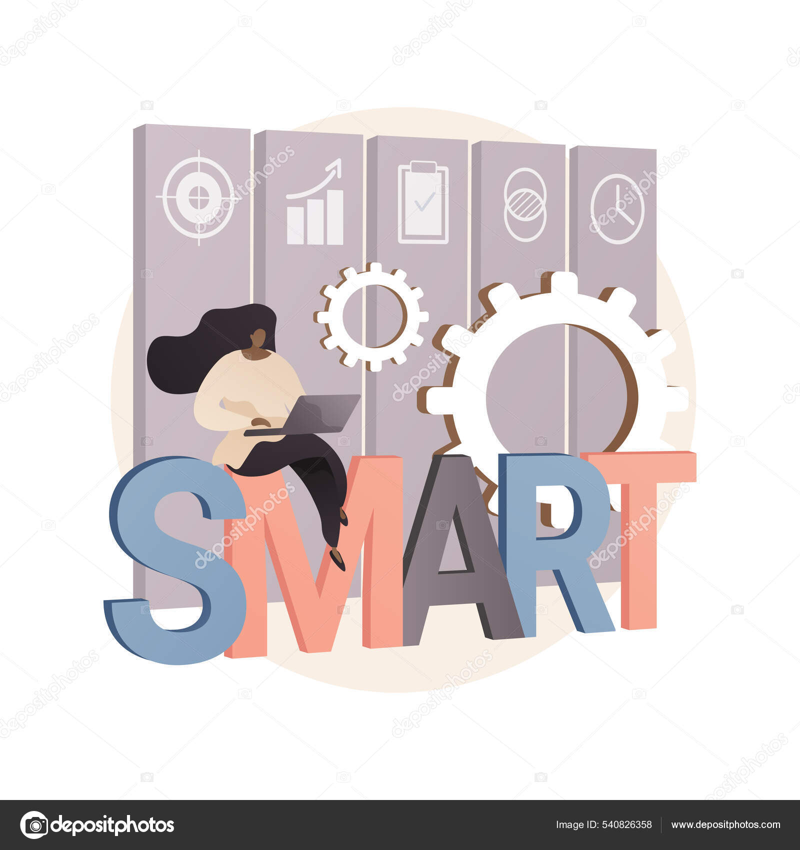 SMART Objectives abstract concept vector illustration. Stock Vector ...