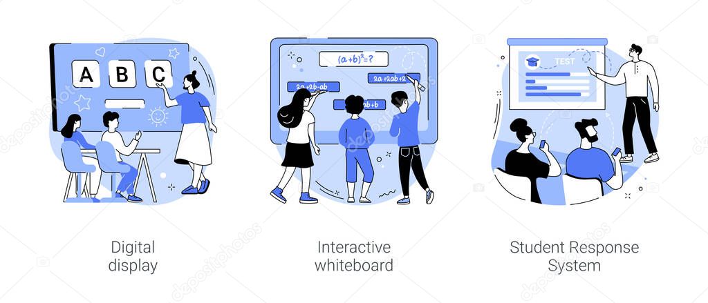 Smart classroom technology isolated cartoon vector illustrations se 2023