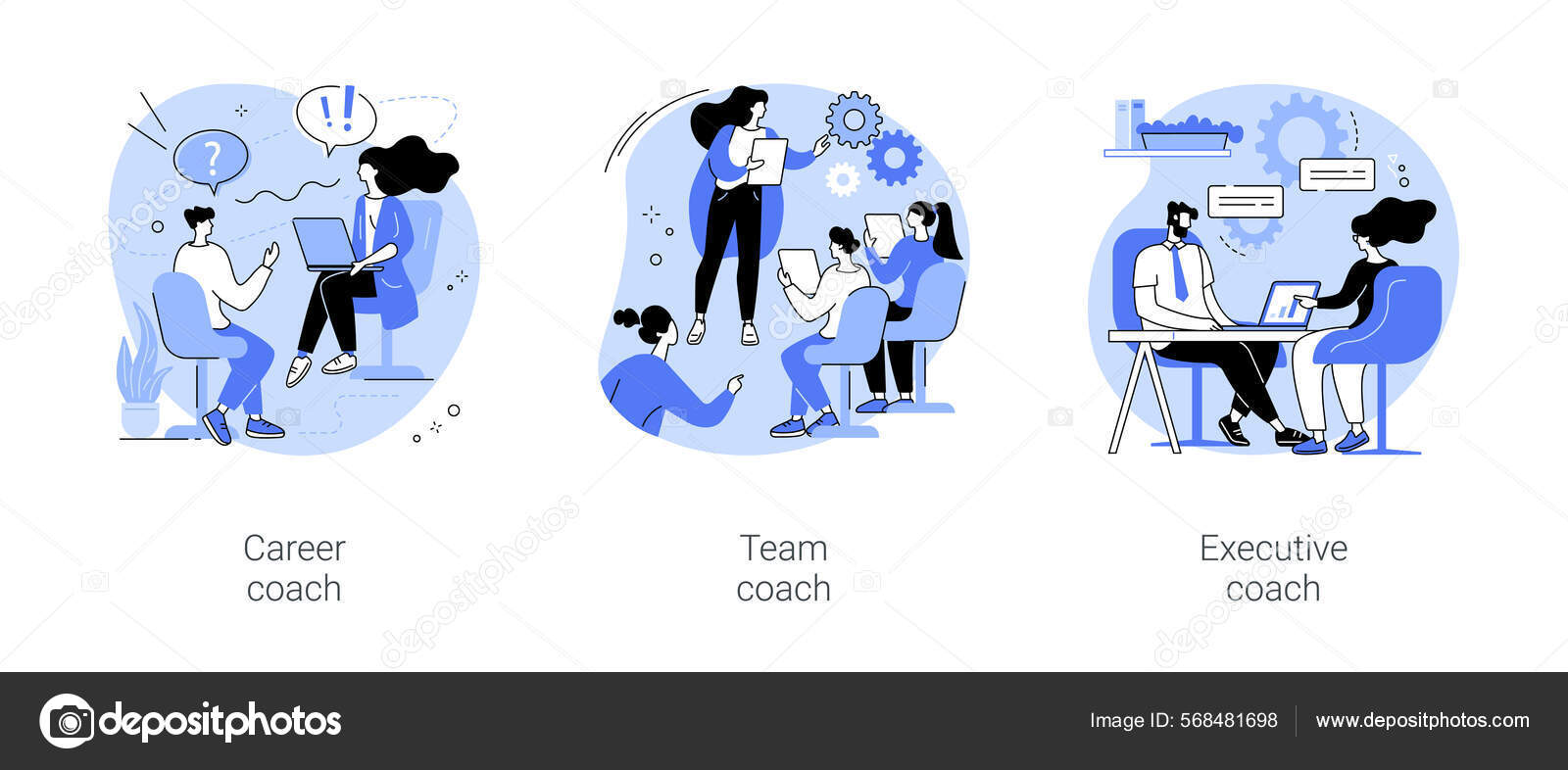 Business coaching isolated cartoon vector illustrations se Stock Vector ...