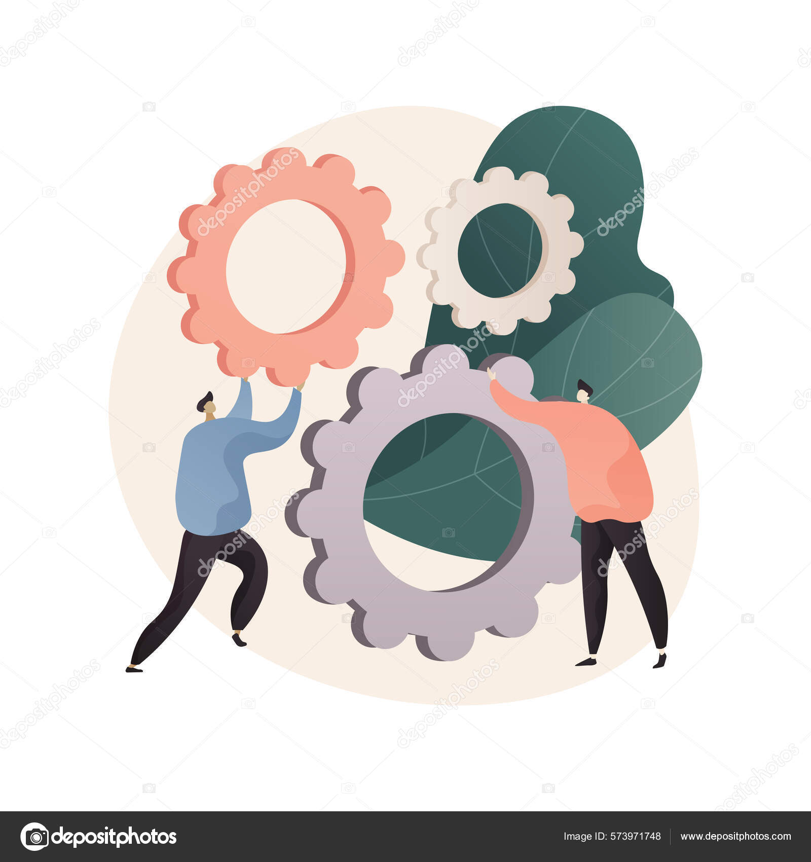 Job Sharing Abstract Concept Vector Illustration Part Time Job Sharing ...