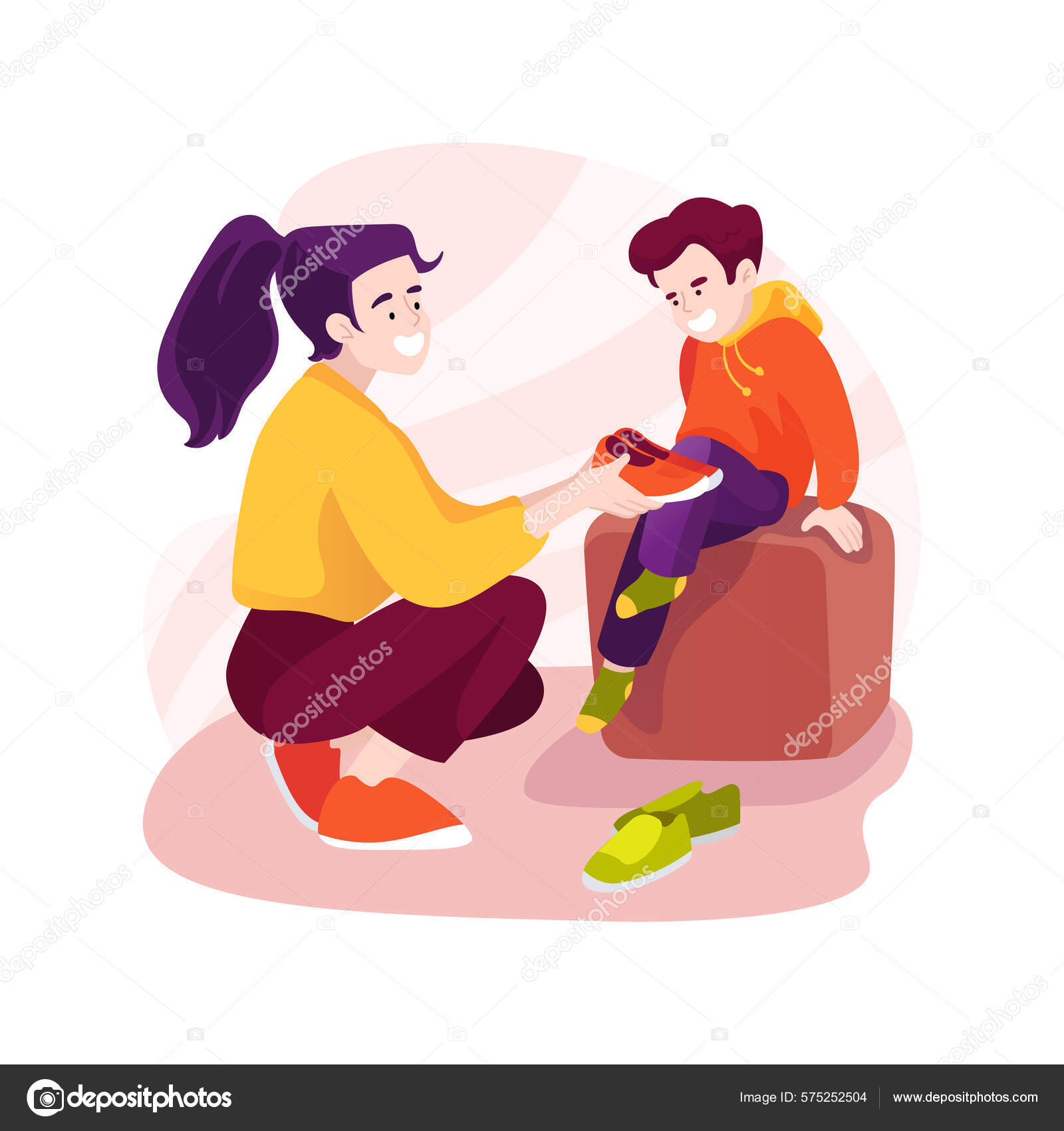 Probando Zapatos Ilustraci reputable n