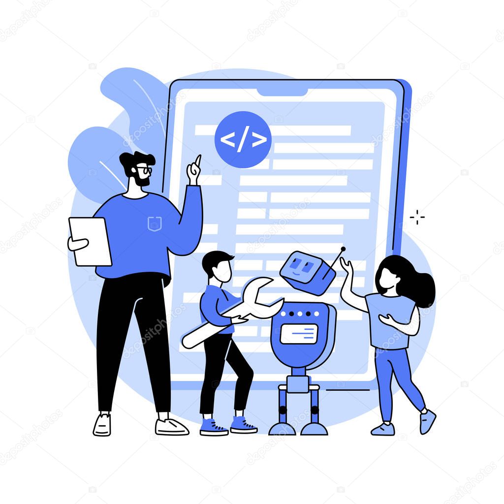 Campo de programación informática abstracta concepto vector ilustración ...