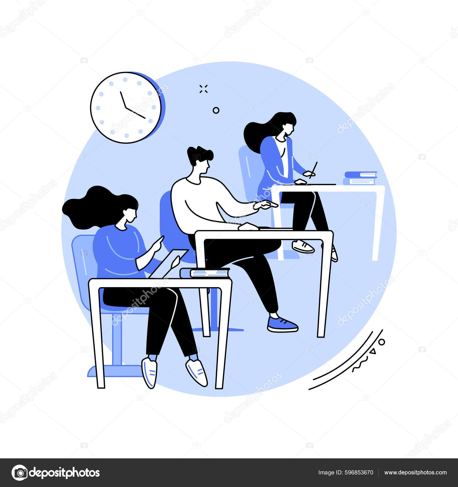 Vettoriale stockWriting Test Isolated Cartoon Vector Illustrations ...