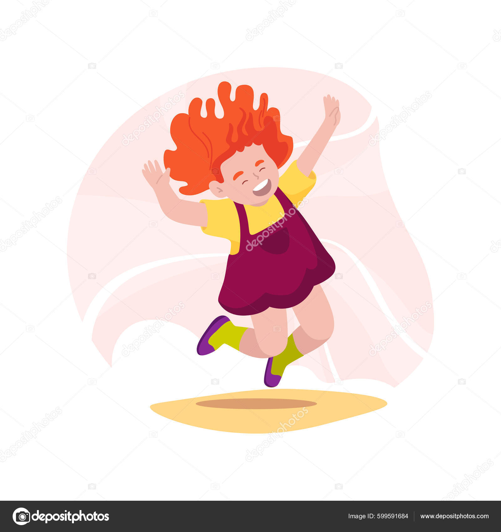 Happiness Isolated Cartoon Vector Illustration Happy Kid Showing ...