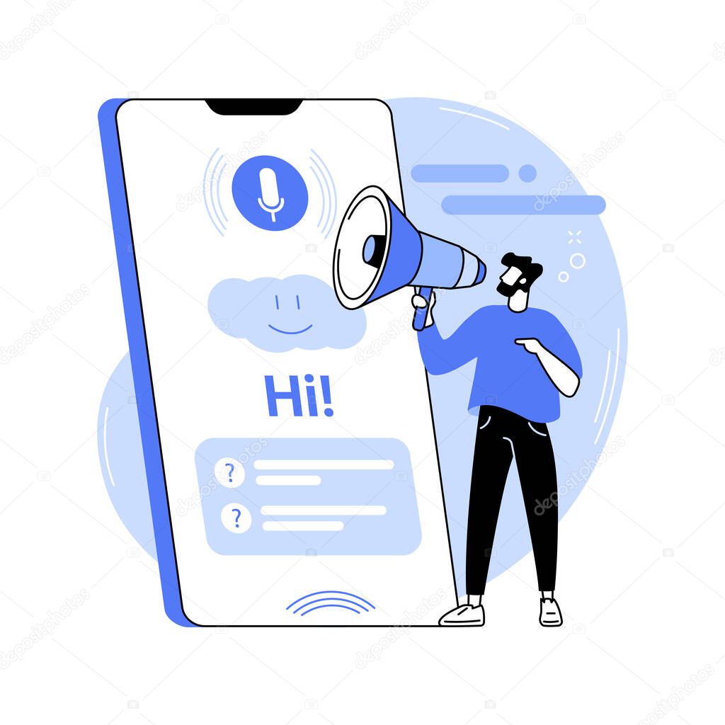 Asistentes personales Smartphone ilustraciones vectoriales de dibujos ...