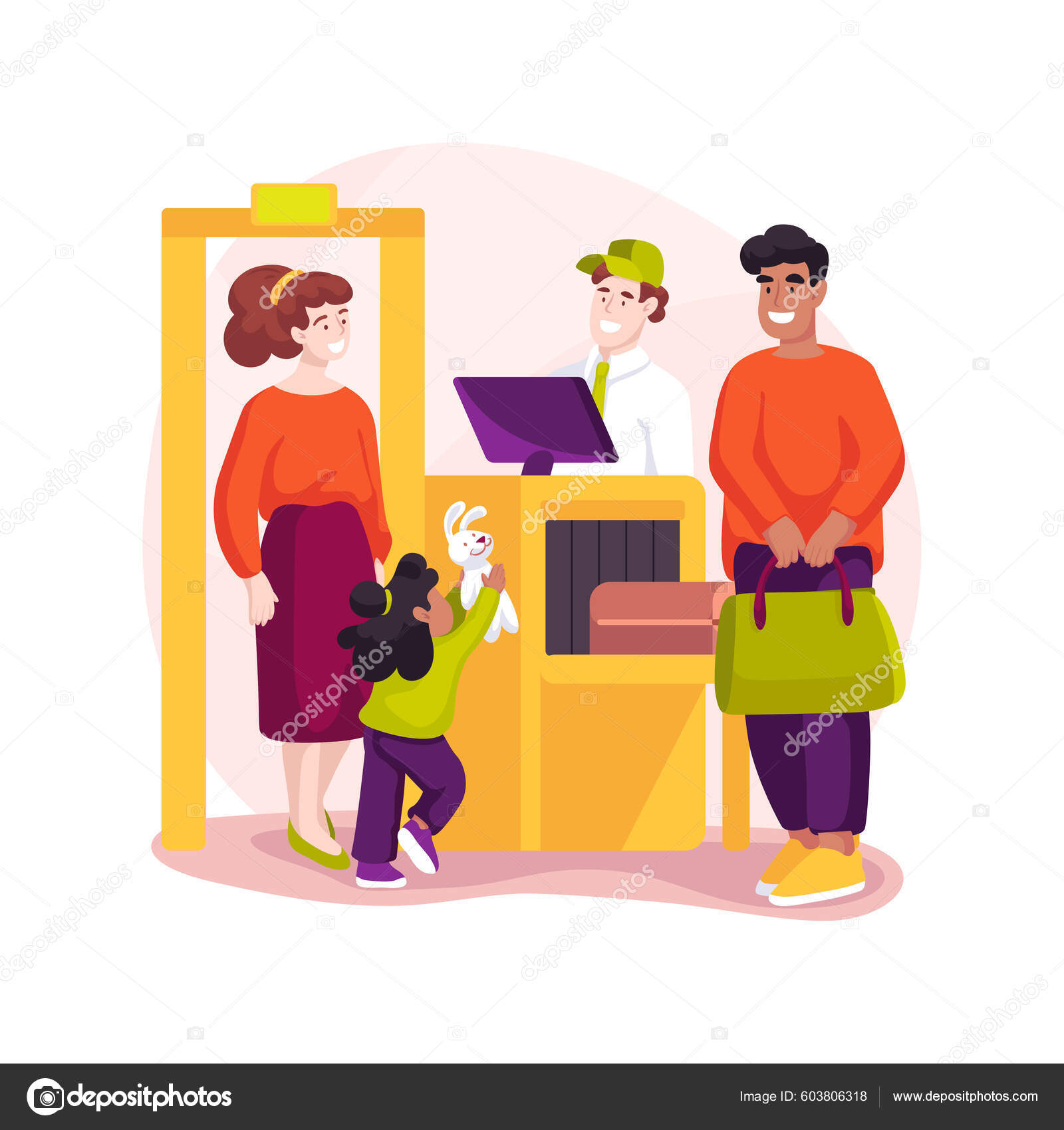 Airport Security Check Clip Art