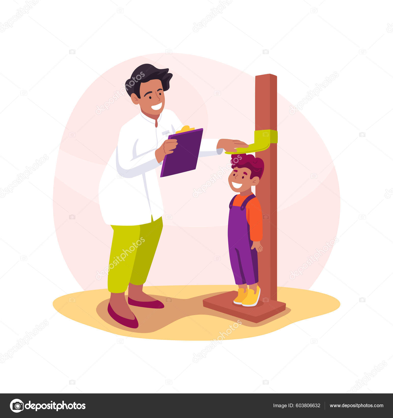 Body Measurements Isolated Cartoon Vector Illustration Family Health ...