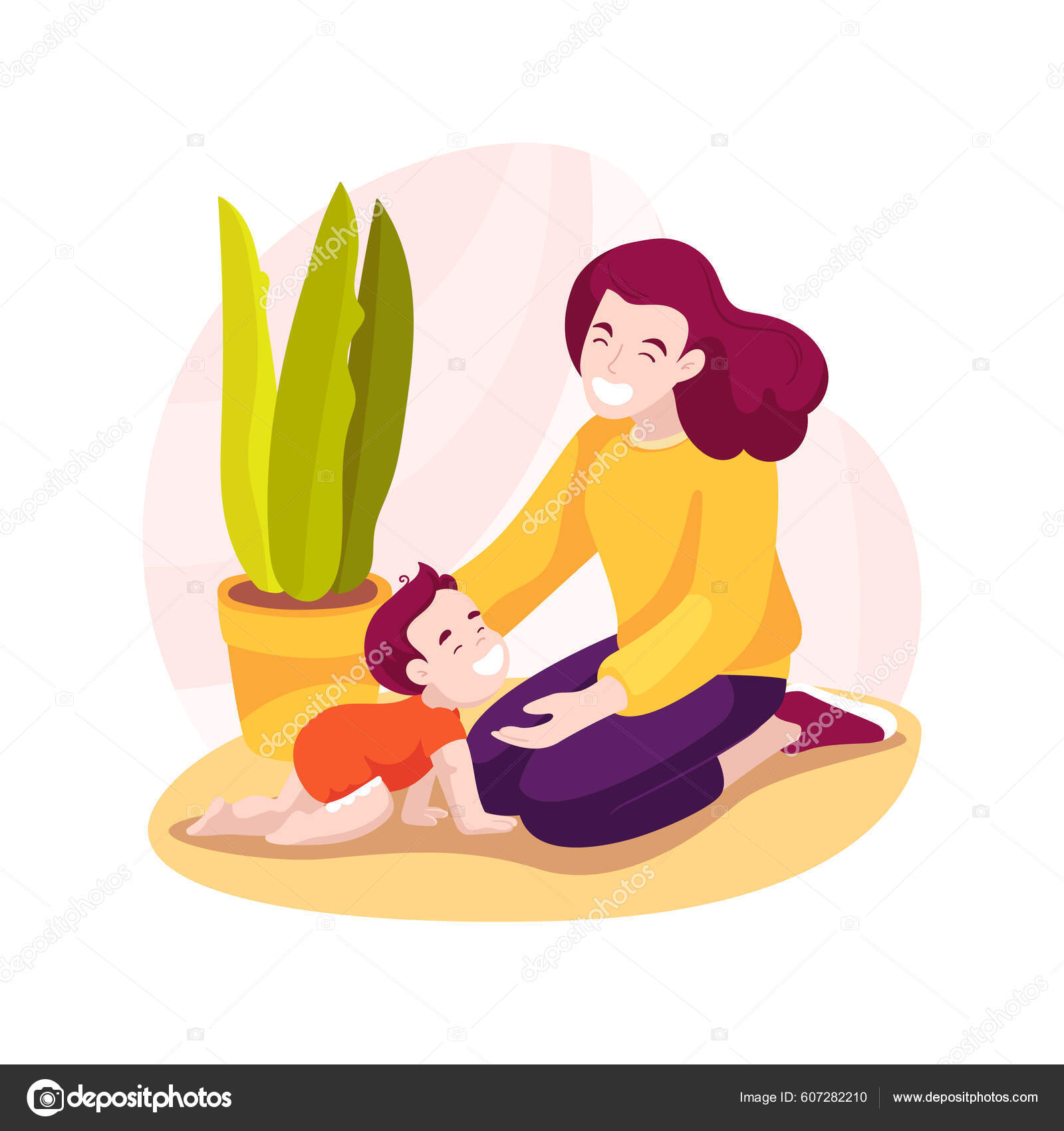 Rolling Crawling Isolated Cartoon Vector Illustration Baby Development ...