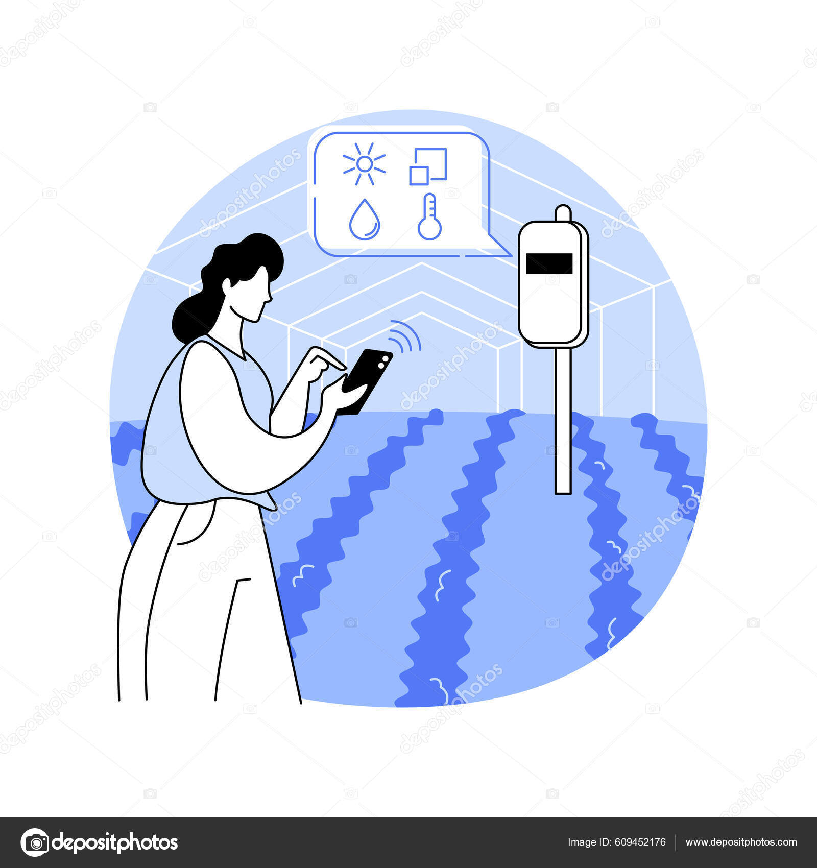 Crop Monitoring Isolated Cartoon Vector Illustrations Farmer Using ...