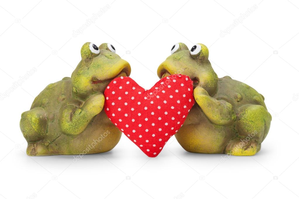 Cute happy Frogs in love with heart Stock Photo by ©ChamilleWhite 19149129