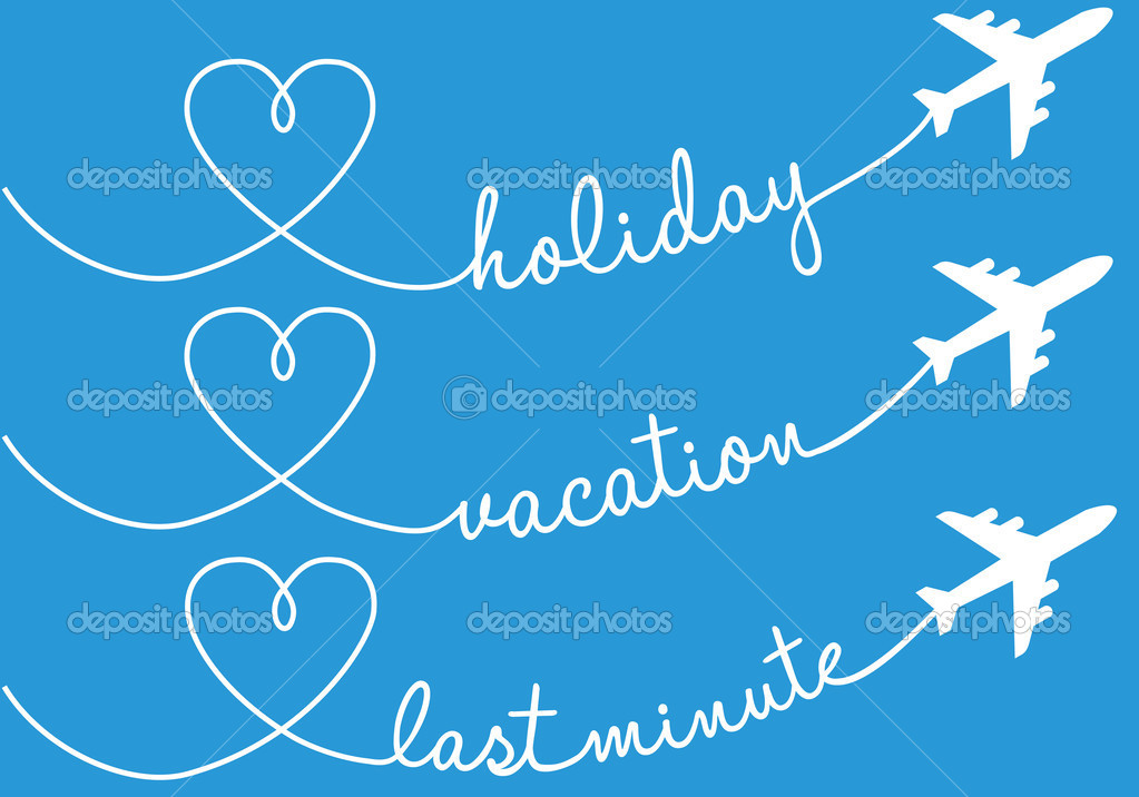 Holiday, vacation, flying, vector set Stock Vector Image by ©beaubelle ...