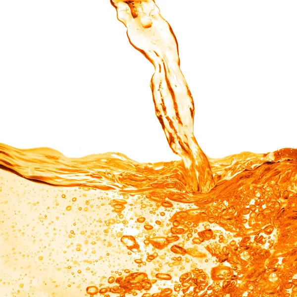 Orange water splash isolated on white Stock Photo by ©artjazz 40032585