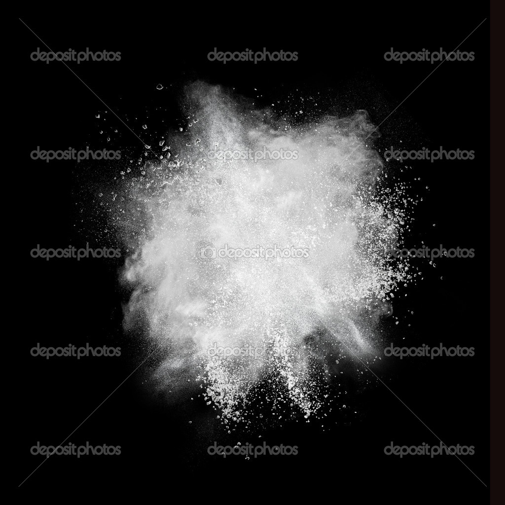 White powder explosion isolated on black Stock Photo by ©artjazz 45507237