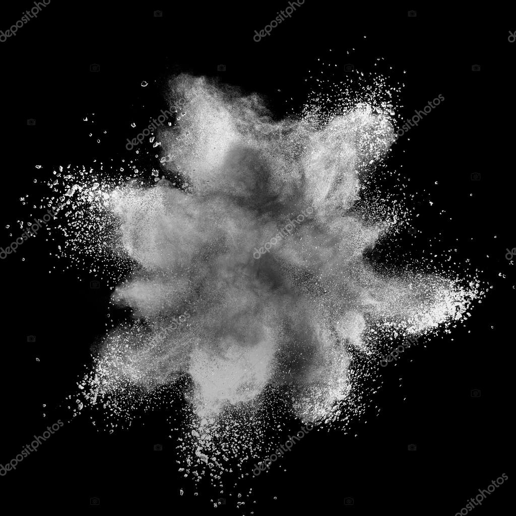 White powder explosion isolated on black Stock Photo by ©artjazz 47736981
