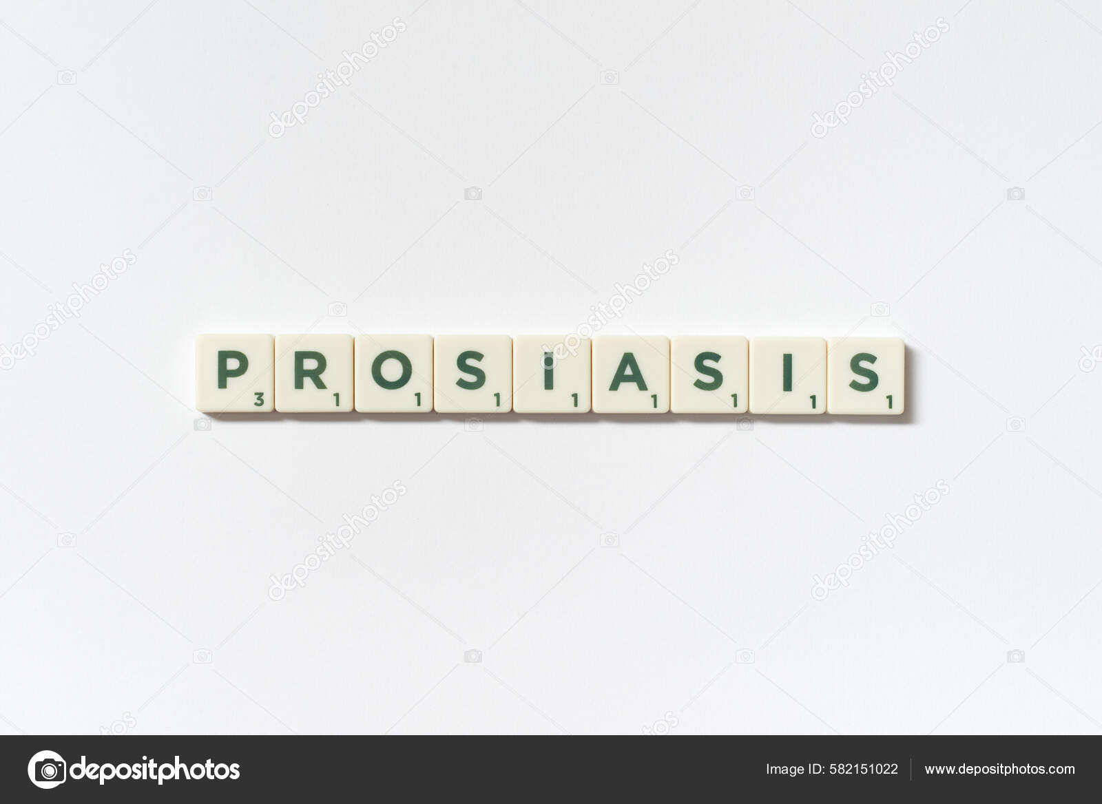 Psoriasis Word Formed Scrabble Blocks White Background Skin Disease ...