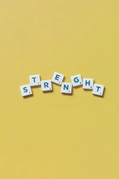 Female Word Formed Scrabble Elements White Background Creative Template ...