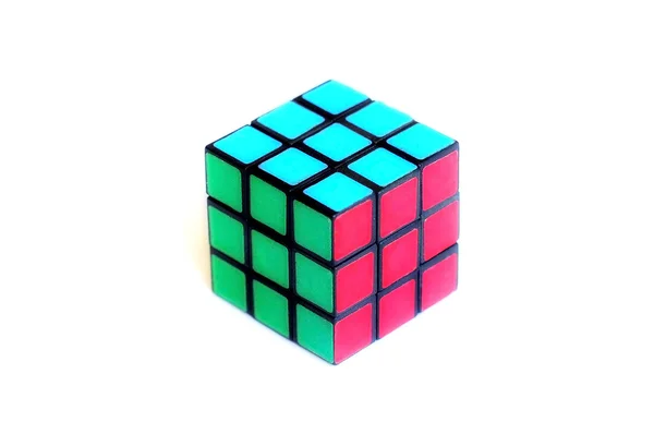 Closeup Rubik's Cube Isolated White Background Stock Photo by ...