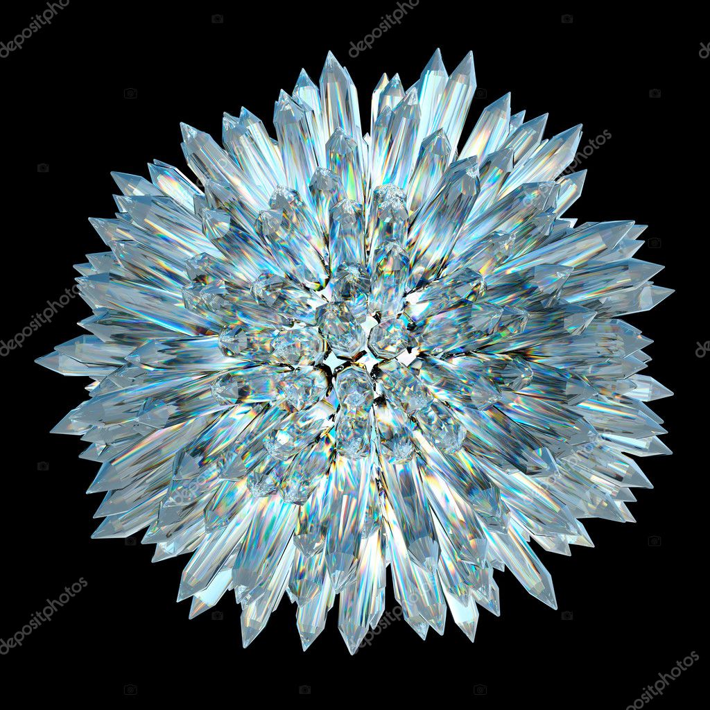 Crystal sphere with acute columns — Stock Photo © Arsgera #12833365