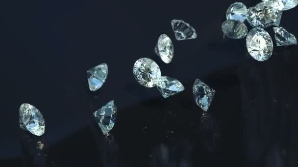 Slowly falling diamonds, beautiful background. seamless looped 3d ...