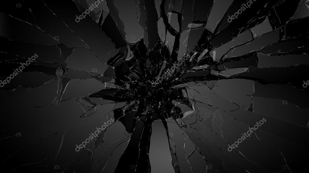 Shattered glass: sharp Pieces on black Stock Photo by ©Arsgera 28661133