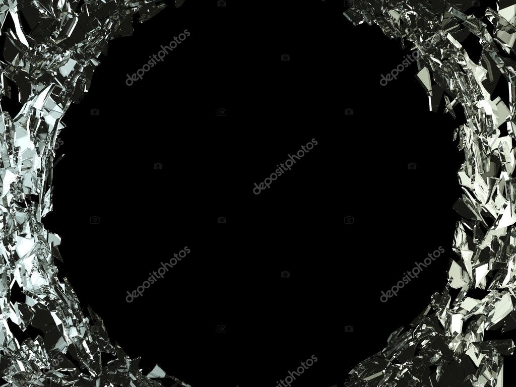 Sharp pieces of smashed glass — Stock Photo © Arsgera #37679283