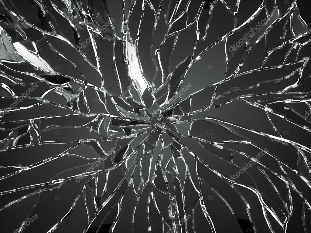 Smashed and shattered glass isolated — Stock Photo © Arsgera #47163819