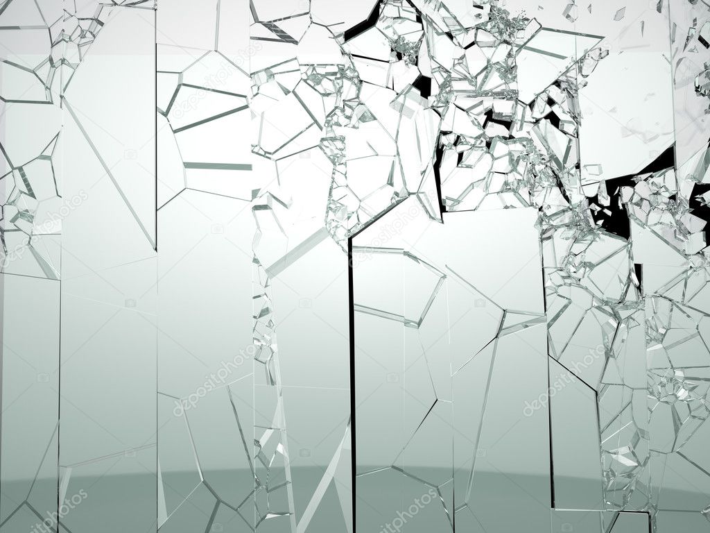 Destructed or broken glass isolated on black Stock Photo by ©Arsgera ...